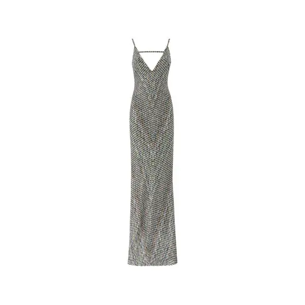 Missoni Evening Dress With V-neck And Sequins - Gray