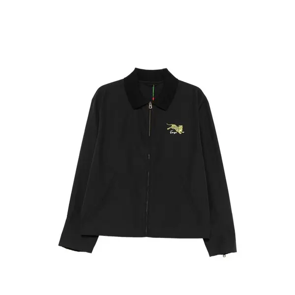 Kenzo Embroidered Tiger Zip-up Jacket - Black