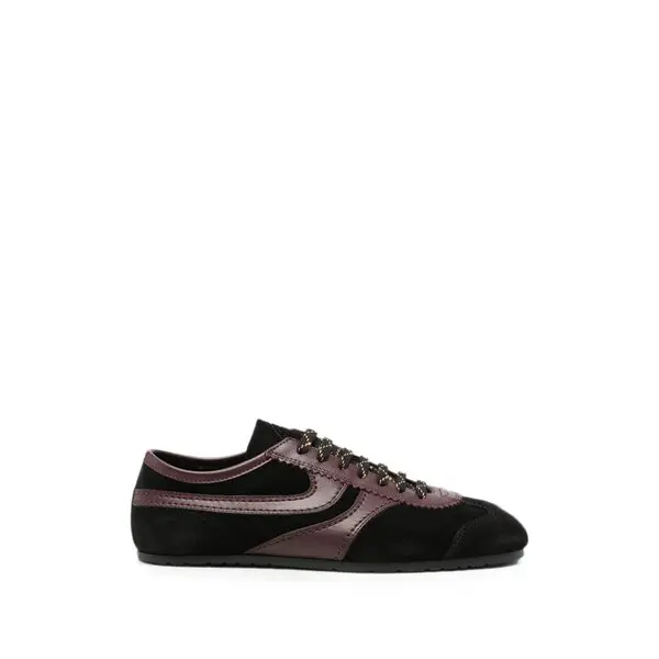 Dries Van Noten Low-top Sneakers With Suede Paneling - Black
