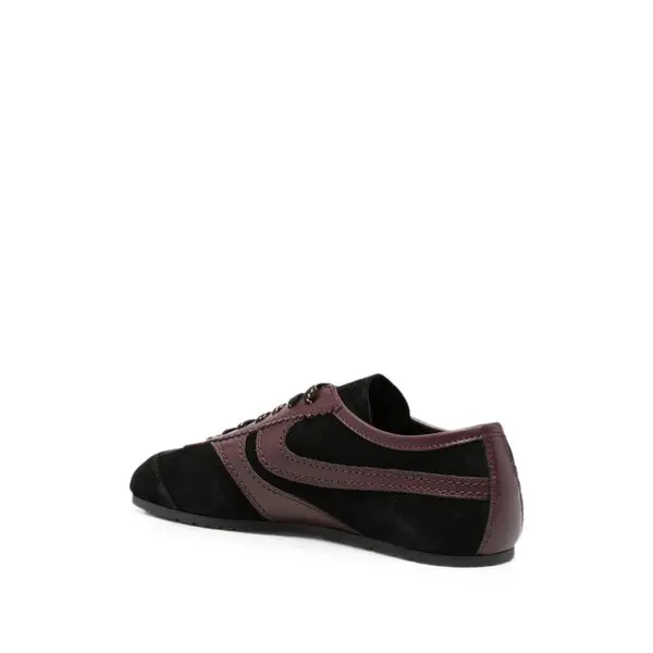 Dries Van Noten Low-top Sneakers With Suede Paneling - Black