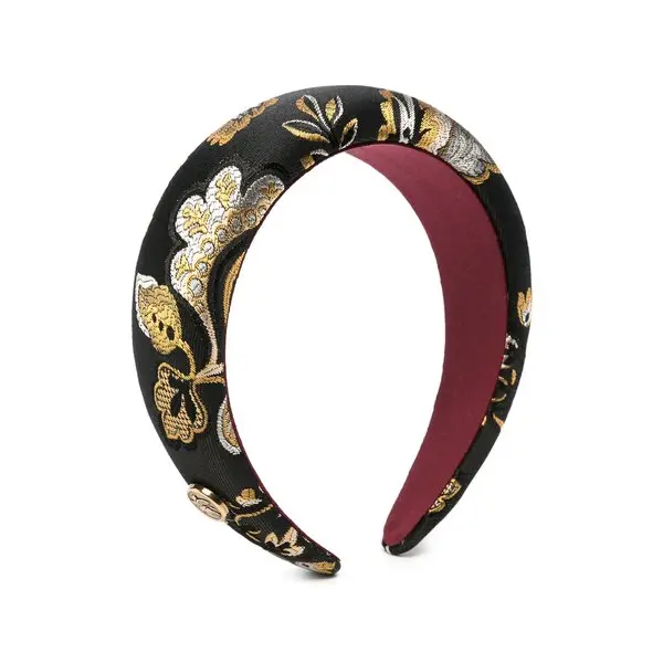 Etro Floral Jacquard Padded Headband - Black