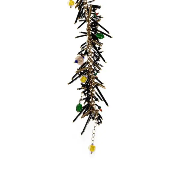 Dries Van Noten Beaded Fringe Cable-link Chain Necklace