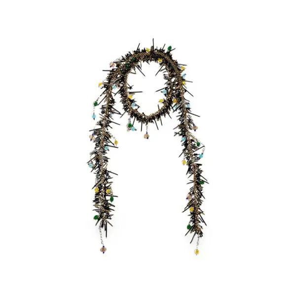Dries Van Noten Beaded Fringe Cable-link Chain Necklace - Gold