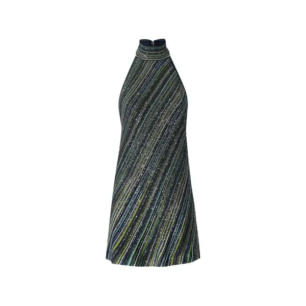 Missoni Sequin Embellished Halterneck Mini Dress - Green