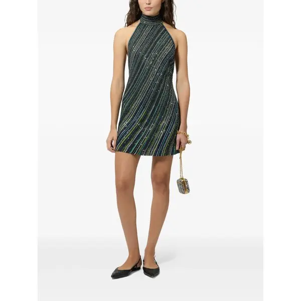 Missoni Sequin Embellished Halterneck Mini Dress