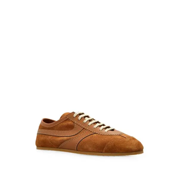 Dries Van Noten Suede And Leather Lace-up Shoes - Brown