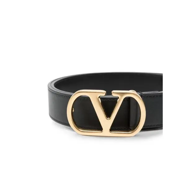Valentino Garavani Vlogo Signature Buckle Leather Belt