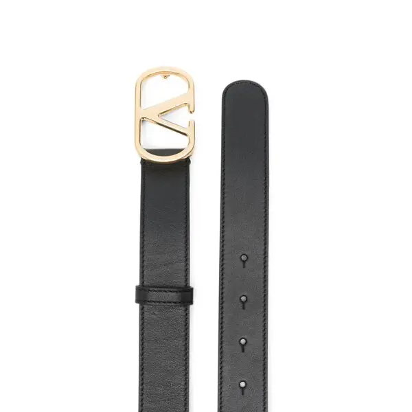 Valentino Garavani Vlogo Signature Buckle Leather Belt