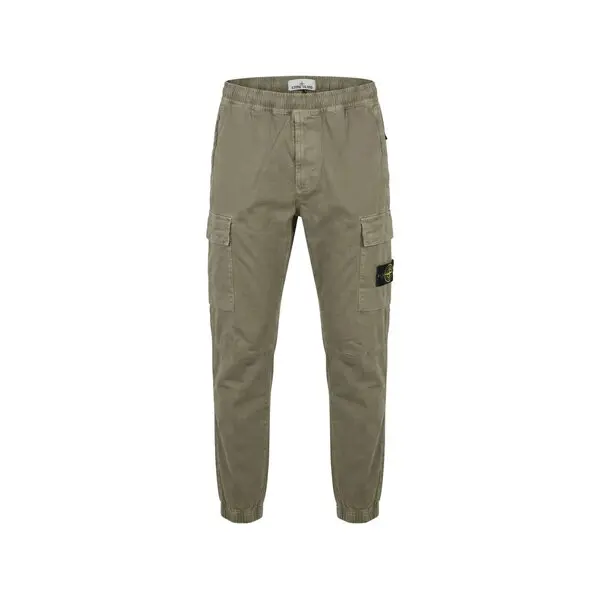 Stone Island Cotton Cargo Trousers - Green