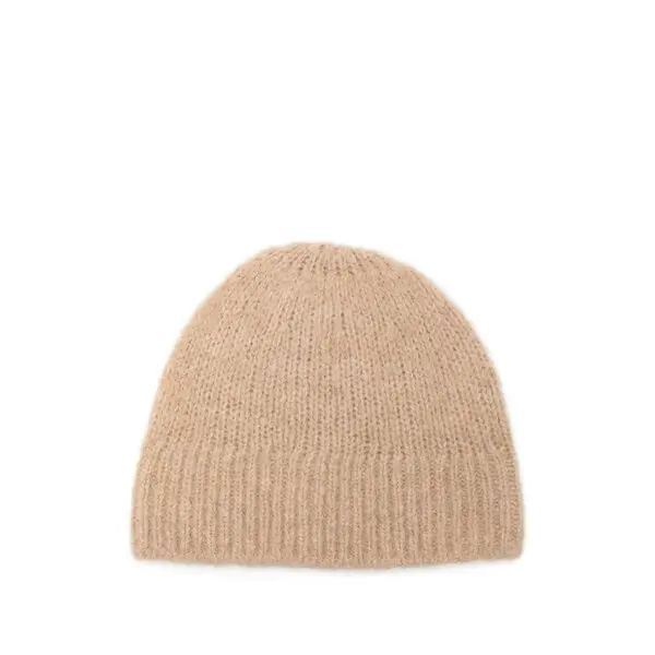 Dries Van Noten Beige Ribbed Knit Hat - Cream