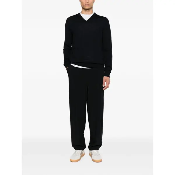 Giorgio Armani Virgin Wool Trousers - Blue