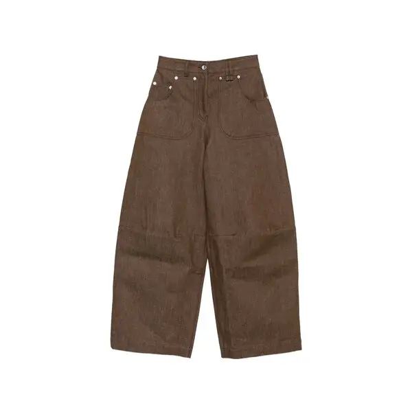 Simone Rocha Wide Leg Trousers - Brown