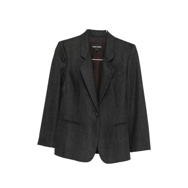 Giorgio Armani Grey Wool Blend Blazer