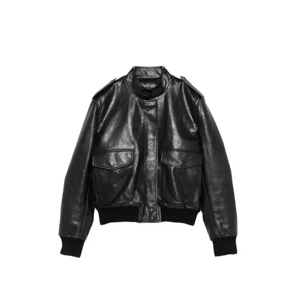 TOM FORD Leather Epaulette Jacket