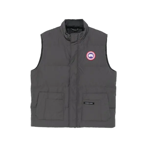 Canada Goose Quilted High Neck Puffer Vest - Gray