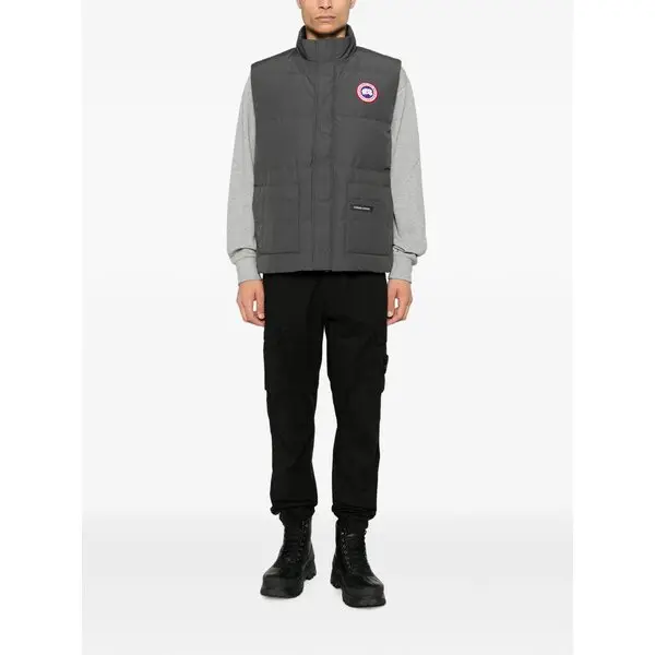 Canada Goose Quilted High Neck Puffer Vest - Gray