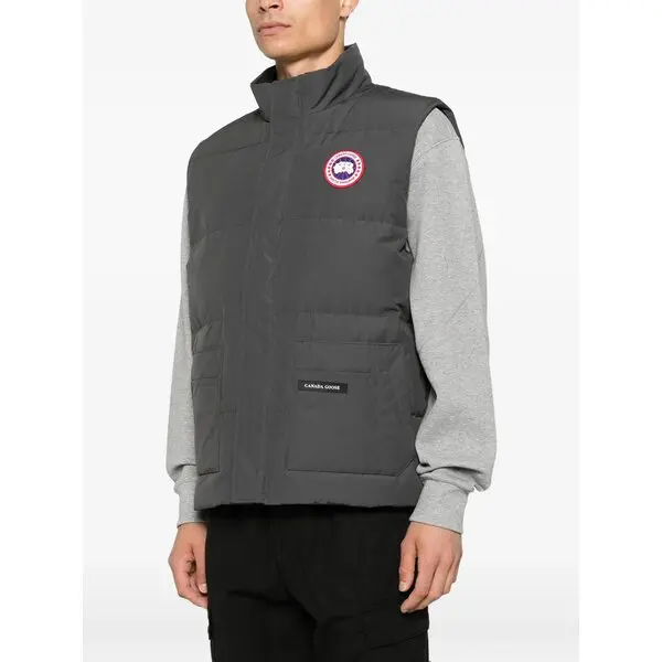 Canada Goose Quilted High Neck Puffer Vest - Gray