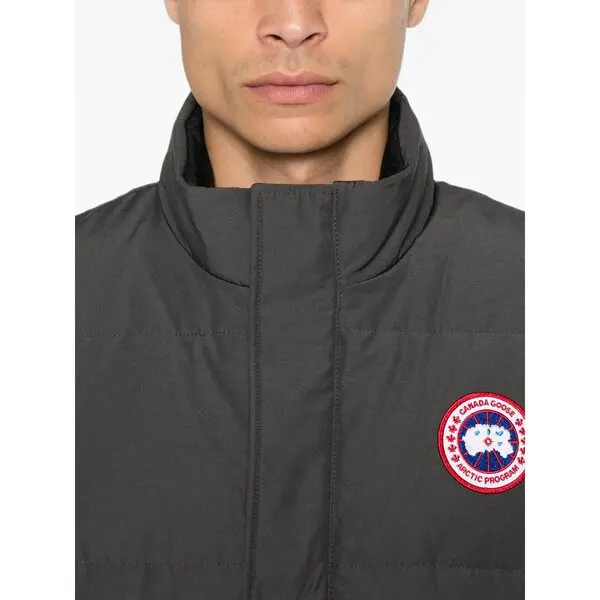 Canada Goose Quilted High Neck Puffer Vest - Gray
