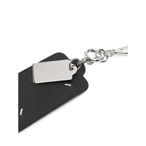 MAISON MARGIELA Leather Card Holder With Silver-tone Hardware