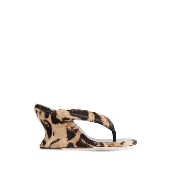 Balenciaga Calf Hair Wedge Sandals