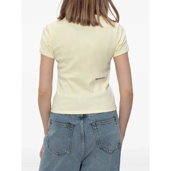 Coperni Logo Print Cotton T-shirt - Yellow