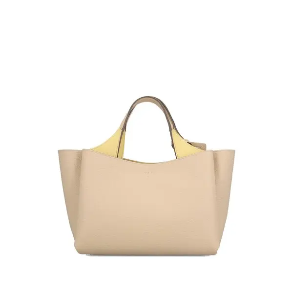 TOD'S Mini Bag With T-logo Charm - Cream