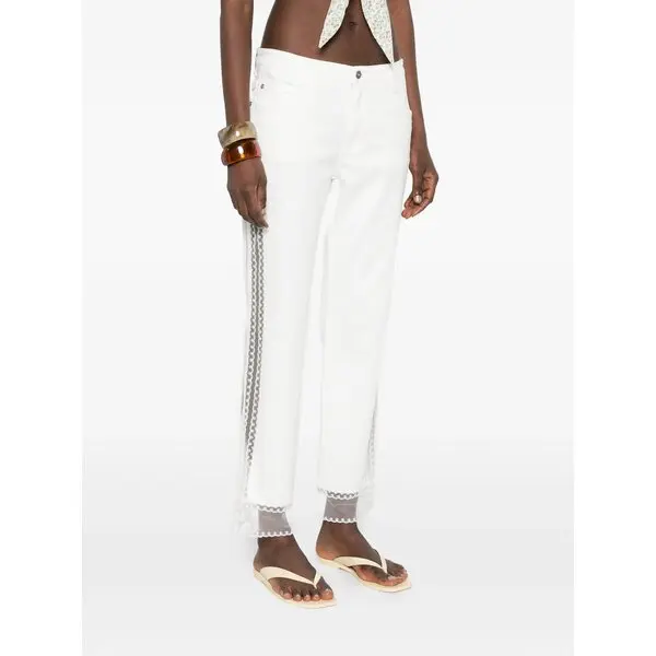 ERMANO SCERVINO Ermanno Scervino Lace Detail Straight-leg Jeans