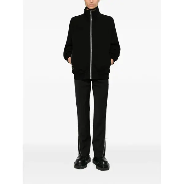 Rick Owens Virgin Wool Blend Zip-detail Trousers