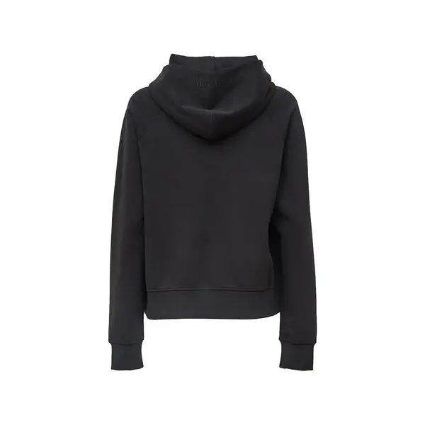 Max Mara Hooded Zip-up Hoodie With Embroidered Logo