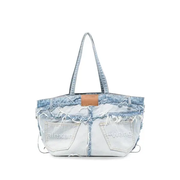 Alexander Wang Deconstructed Denim Tote Bag - Blue