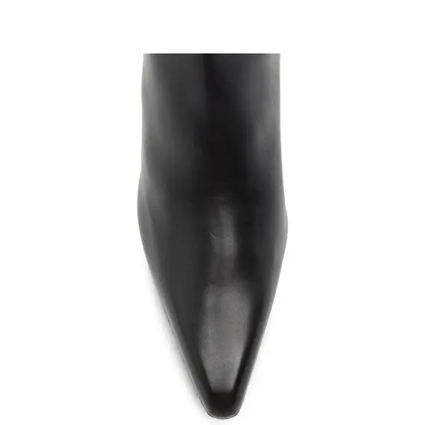 Paris Texas Leather Pointed Toe Zip Up Ankle Boots