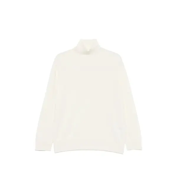 Malo High Neck Knitwear Jumper - White