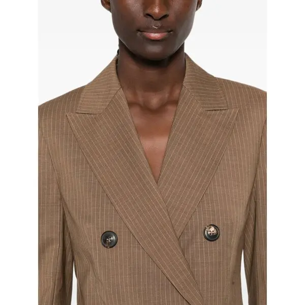 Max Mara Pinstripe Double-breasted Blazer