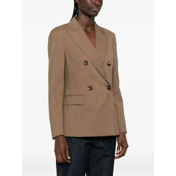 Max Mara Pinstripe Double-breasted Blazer