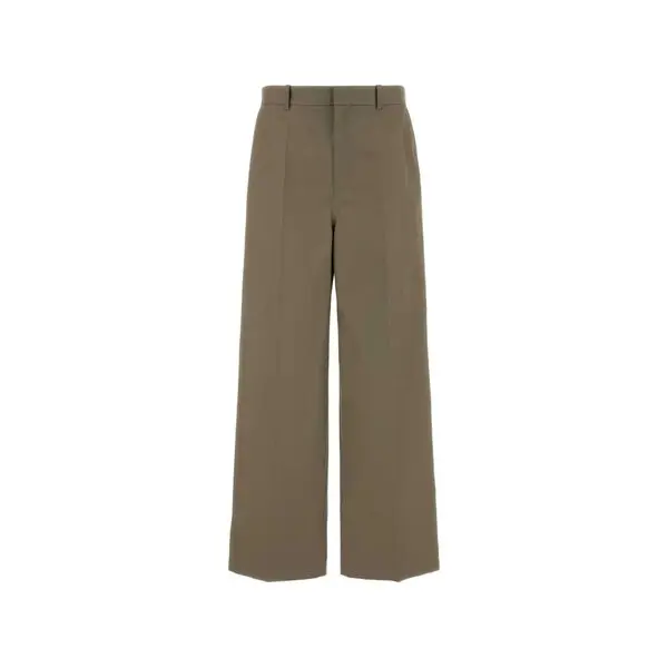 Balenciaga Wide-leg Cotton Trousers - Brown