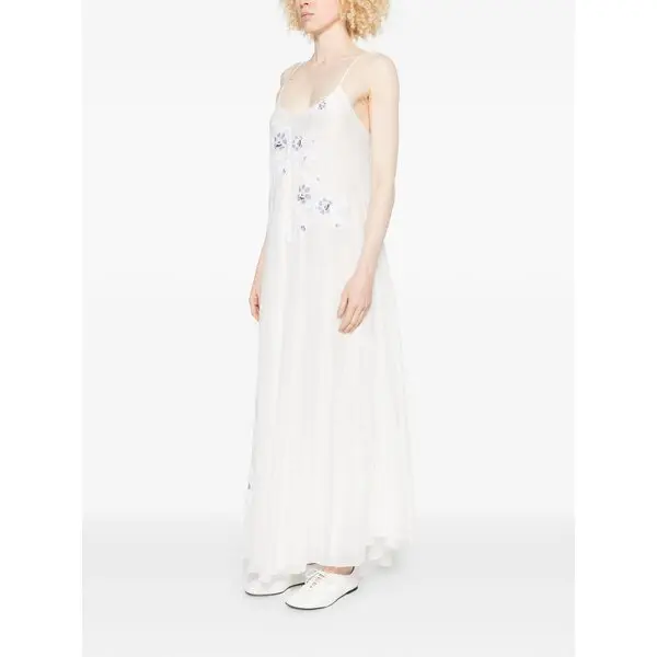 ERMANO SCERVINO Ermanno Scervino Floral Embroidered Spaghetti Strap Dress