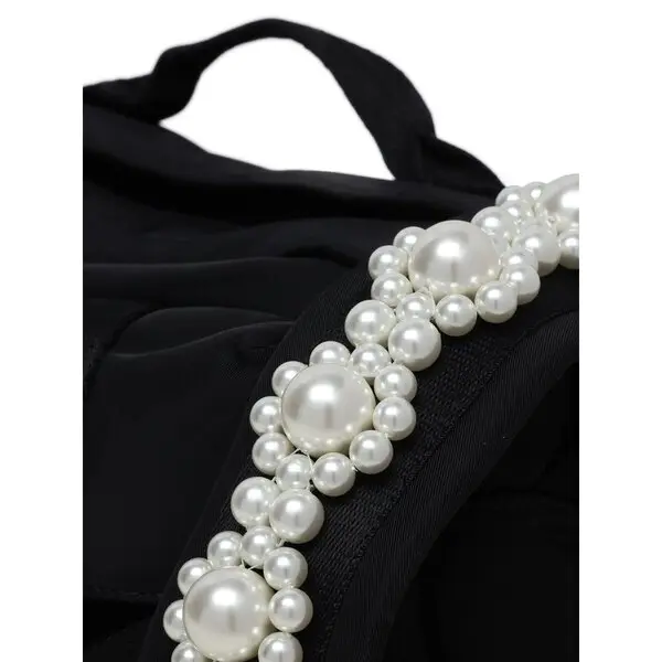 Simone Rocha Bow Detail Faux Pearl Embellished Satchel