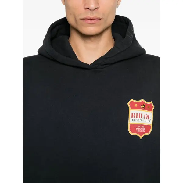 Rhude Cotton Hoodie With Graphic Print