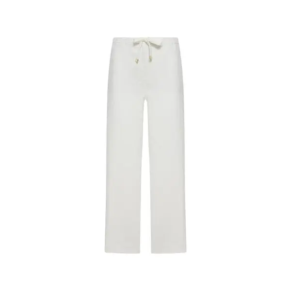 Max Mara Linen Palazzo Pants - White