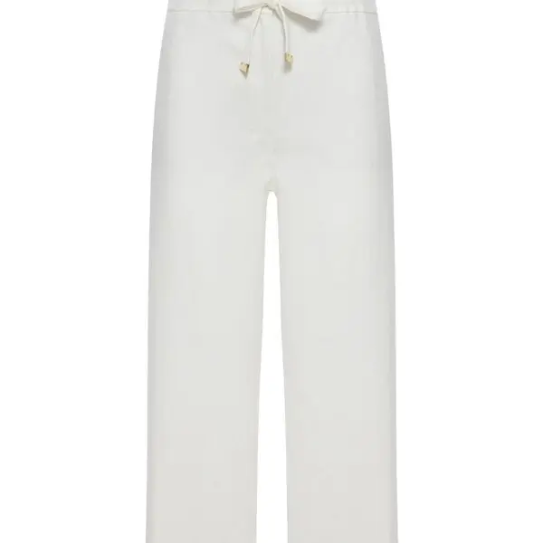 Max Mara Linen Palazzo Pants - White