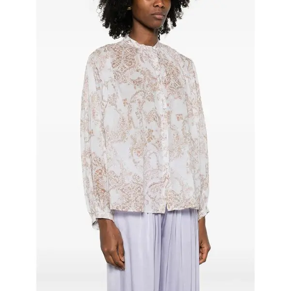 FORTE_FORTE Floral Print Cotton Shirt