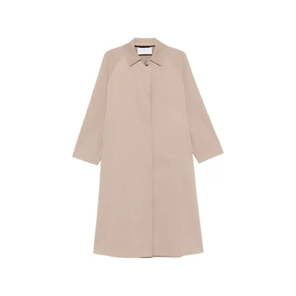 Harris Wharf London Neutrals Coats Single Breasted Coats - Cream