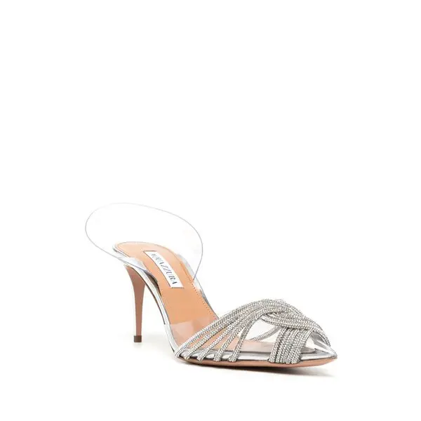 AQUAZZURA Crystal Embellished Slingback Stiletto Pumps