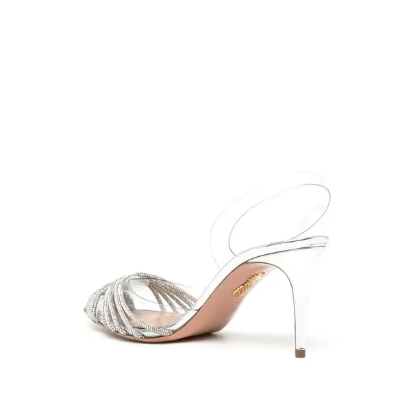 AQUAZZURA Crystal Embellished Slingback Stiletto Pumps