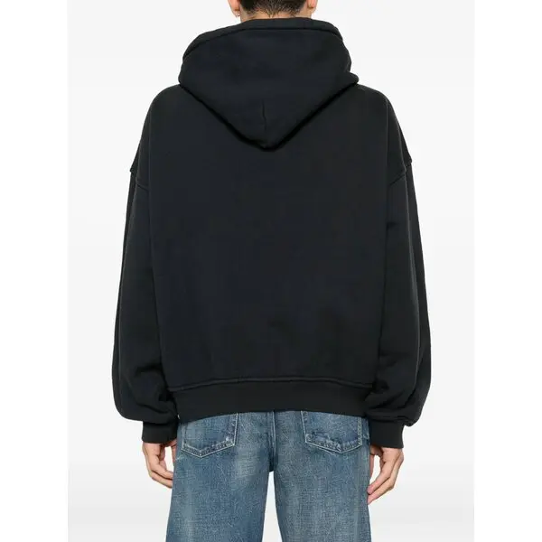 Rhude Cotton Zip-up Hoodie With Logo And Graphic Print