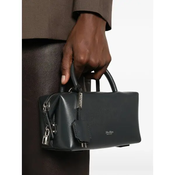 Max Mara Leather Tote Bag - Gray
