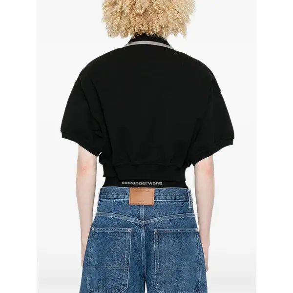 Alexander Wang Cotton Polo Top With Logo Detail