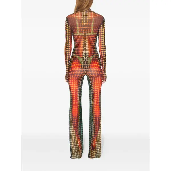 JEAN PAUL GAULTIER Flared Trousers With Dot Print