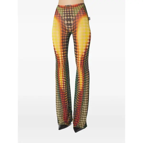JEAN PAUL GAULTIER Flared Trousers With Dot Print