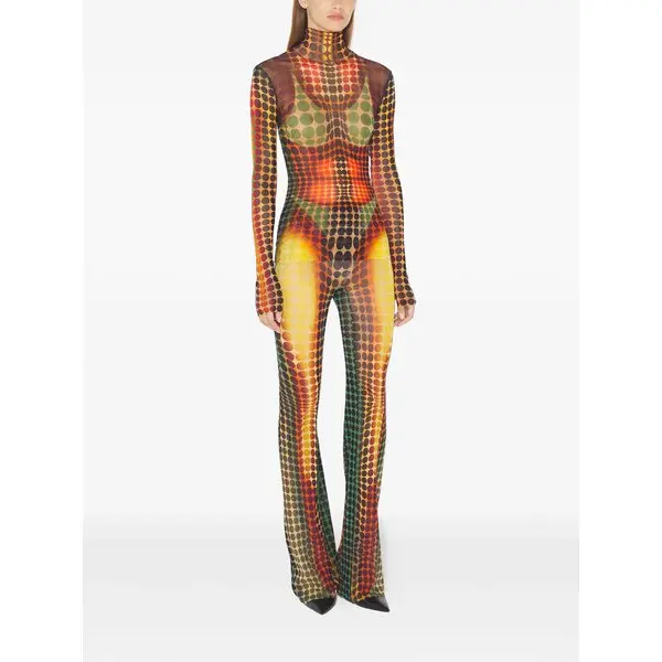 JEAN PAUL GAULTIER Flared Trousers With Dot Print